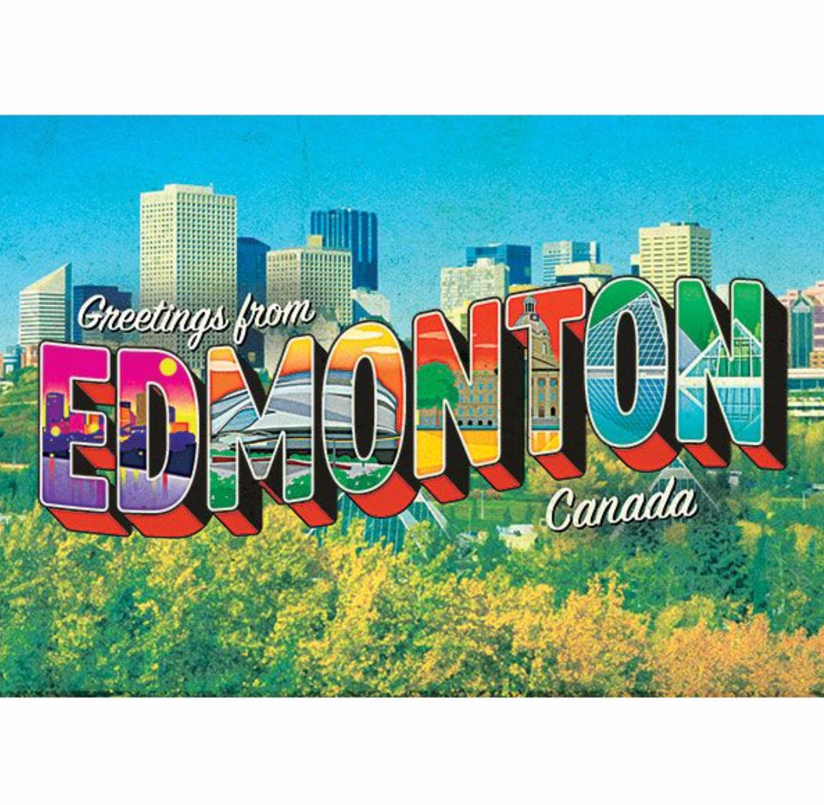 Greetings from Edmonton, Canada, Alberta, Postcard, Skyline – BIGGLE ...