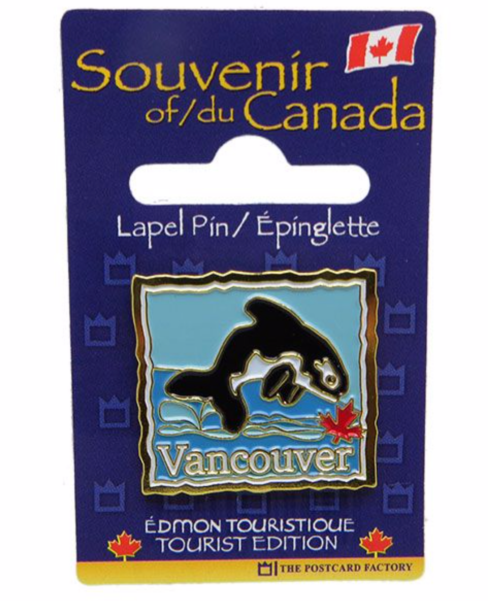 Lapel Pins Regular, Killer Whale, Vancouver – BIGGLE Souvenirs & Gift Shop